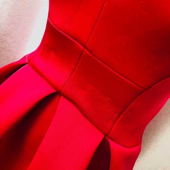 Dresses | Red A Frame Structured Dress | Poshmark